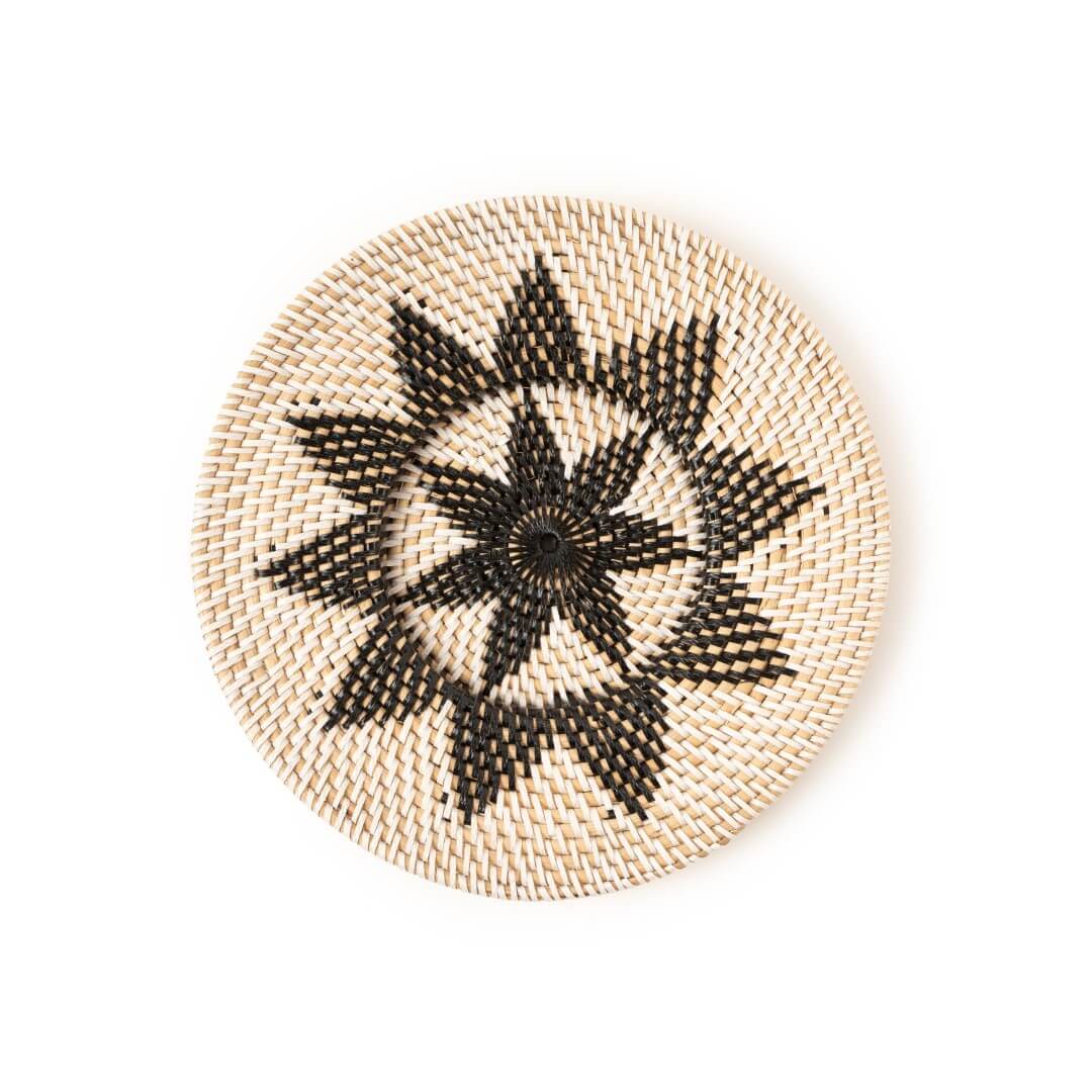 Brown and White Rattan Wall Design – BAGUS. All pieces handcrafted with ...